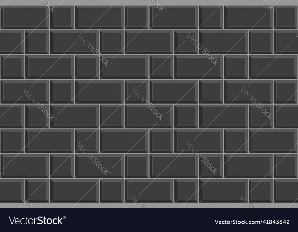 Black tile seamless pattern rectangle and square Vector Image