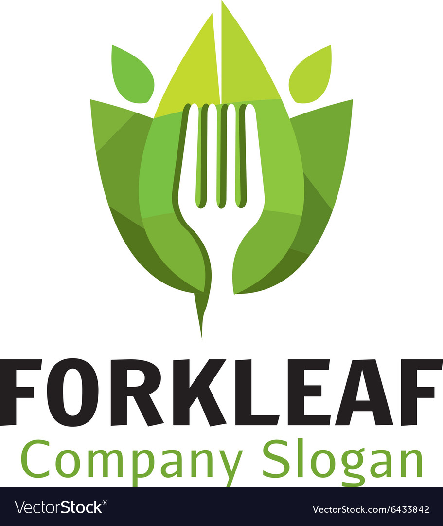 Fork leaf design Royalty Free Vector Image - VectorStock