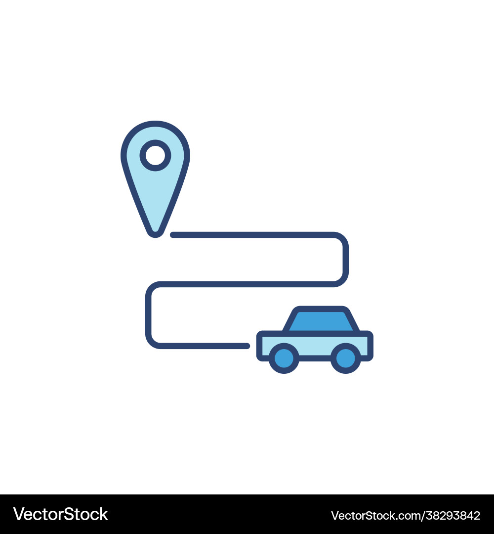 Self-driving vehicle concept blue icon Royalty Free Vector