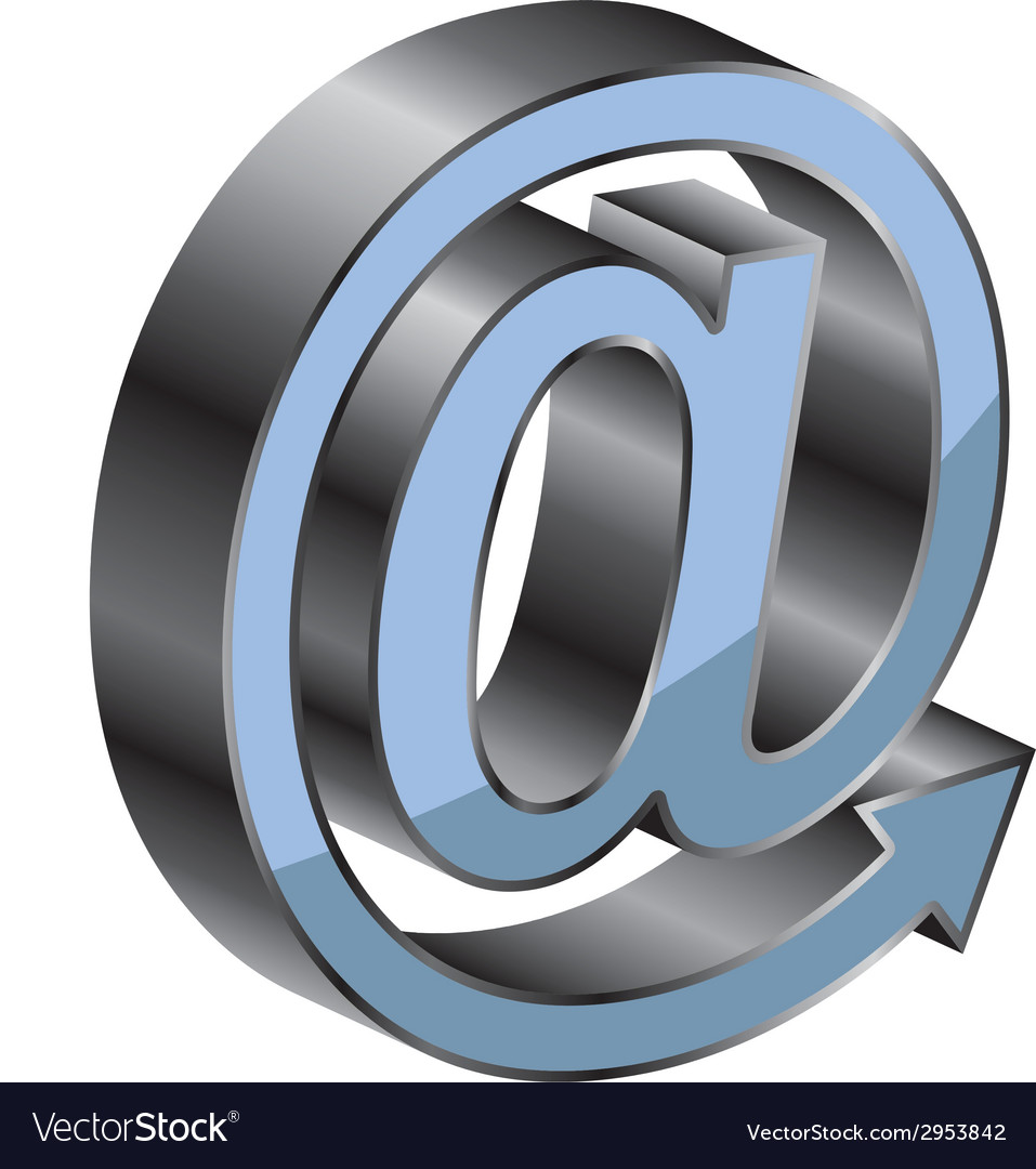 Symbol in 3d Royalty Free Vector Image - VectorStock