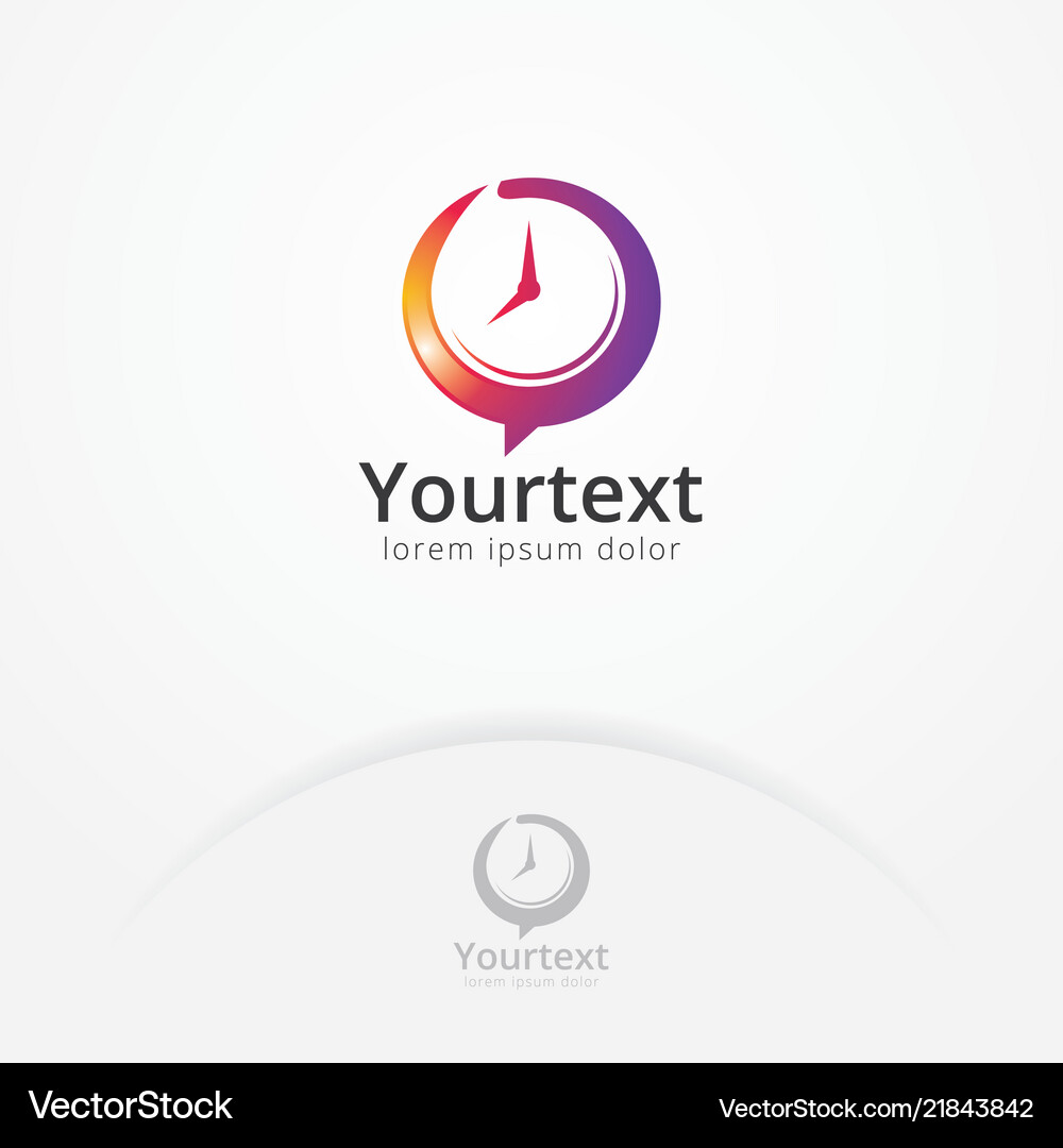 Time talk logo design Royalty Free Vector Image
