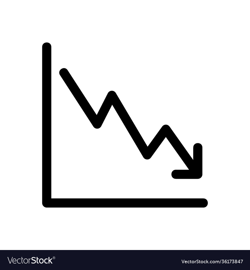 Decrease Icon Or Logo Isolated Sign Symbol Vector Image