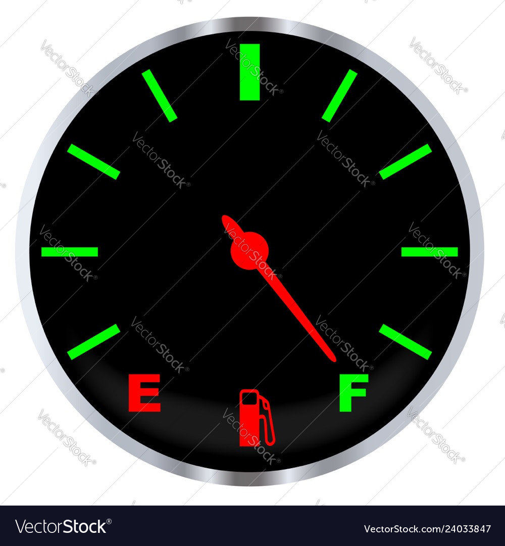 Full fuel gauge Royalty Free Vector Image - VectorStock