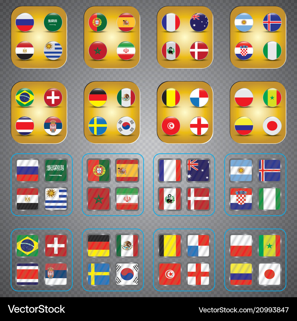 Information graph of the flags country Royalty Free Vector