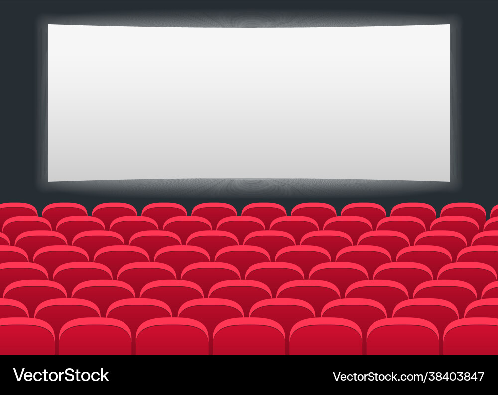 Interior a movie theater hall Royalty Free Vector Image