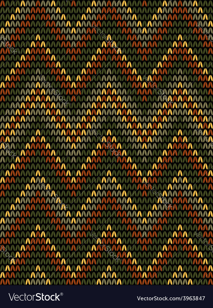Knitted seamless pattern Royalty Free Vector Image