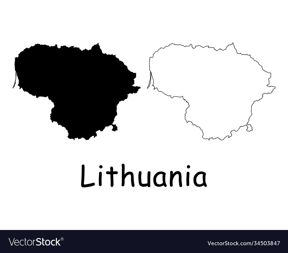 Lithuania map Royalty Free Vector Image - VectorStock
