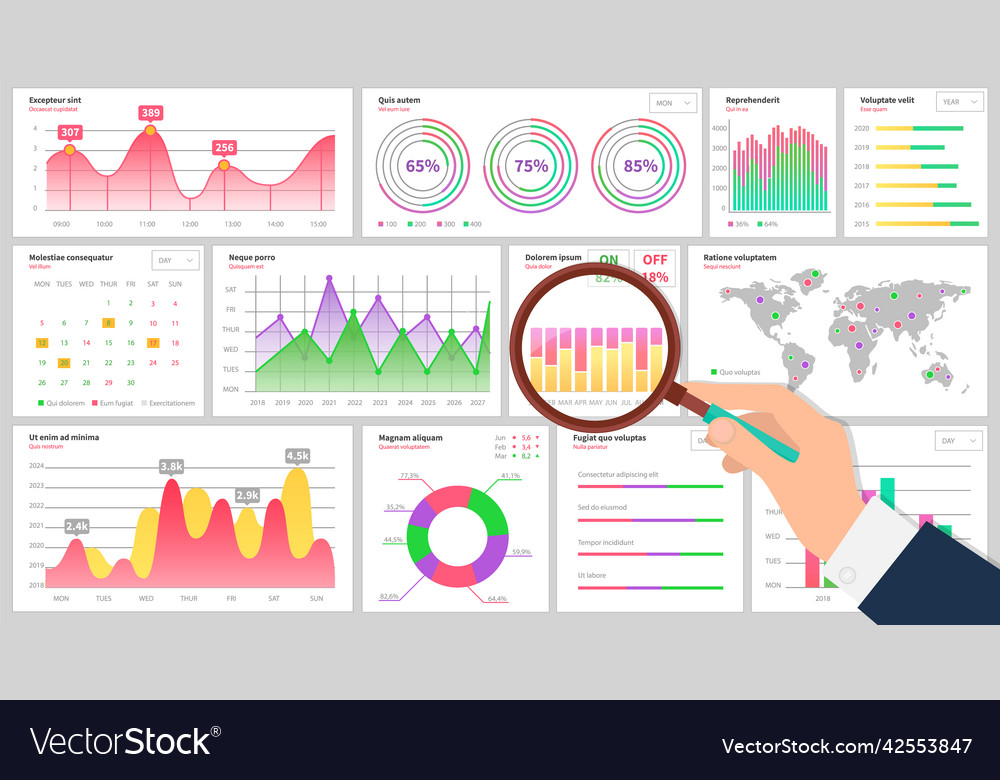 Market diagrams graphic information visualization Vector Image