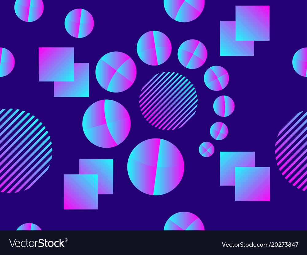Memphis seamless pattern holographic geometric Vector Image Memphis seamless pattern holographic geometric Vector Image