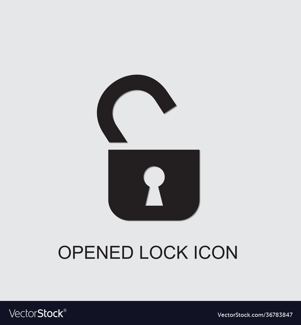 Opened lock icon Royalty Free Vector Image - VectorStock Opened lock icon Royalty Free Vector Image - VectorStock