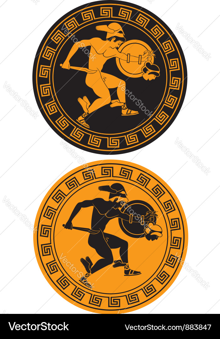 Perseus and gorgon medusa Royalty Free Vector Image