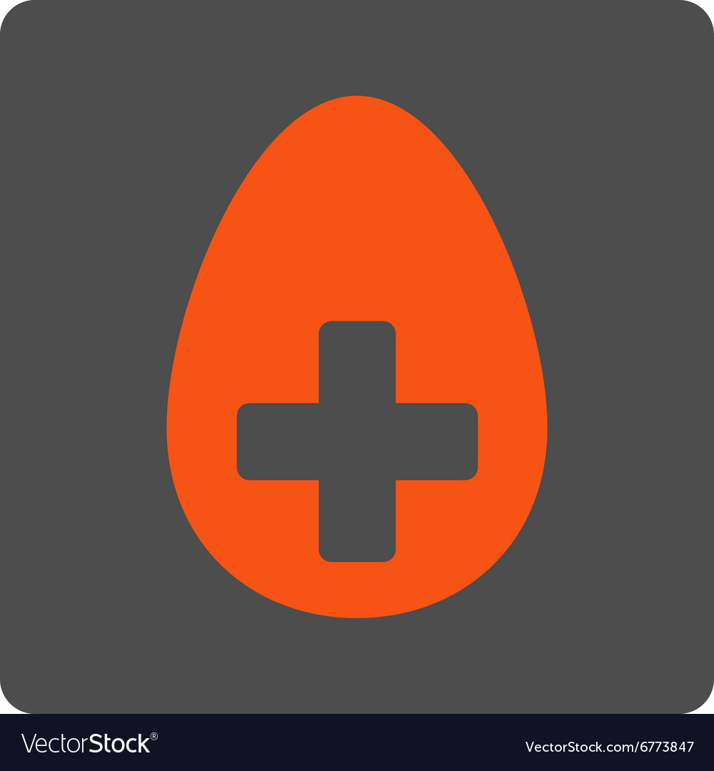 Plus egg flat button Royalty Free Vector Image
