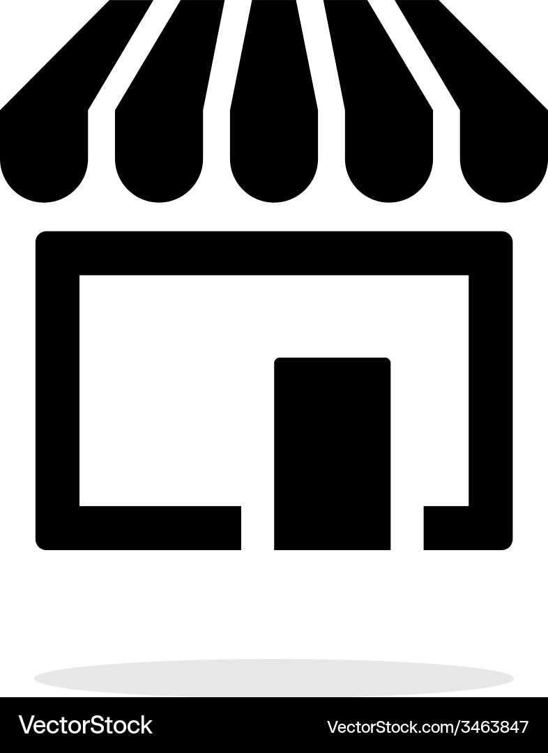 Store supermarket icon on white background Vector Image