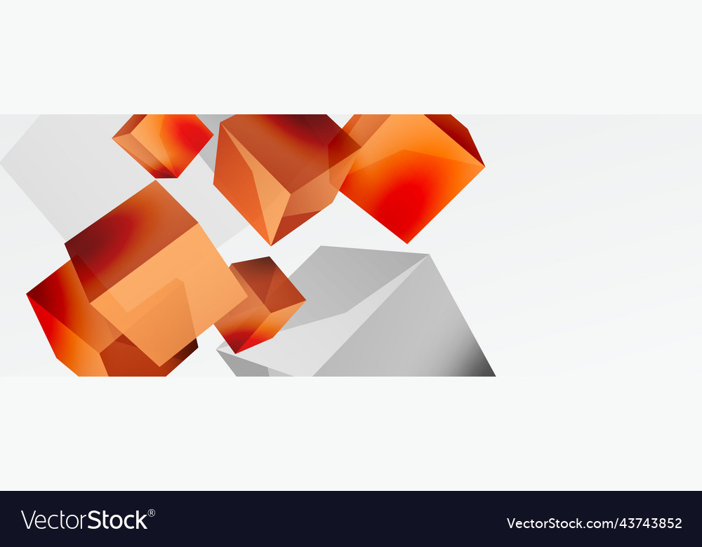 3d cubes abstract background composition Vector Image