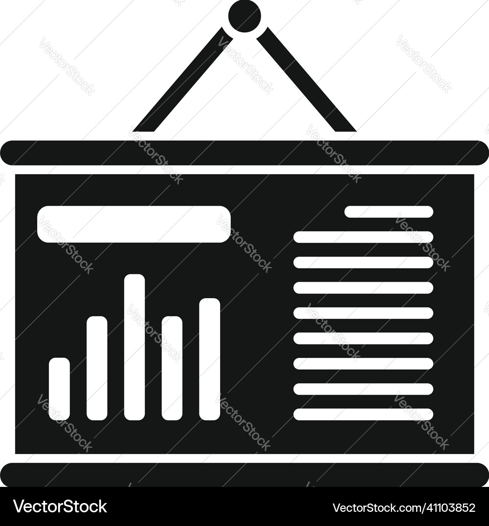 Banner report icon simple business Royalty Free Vector Image