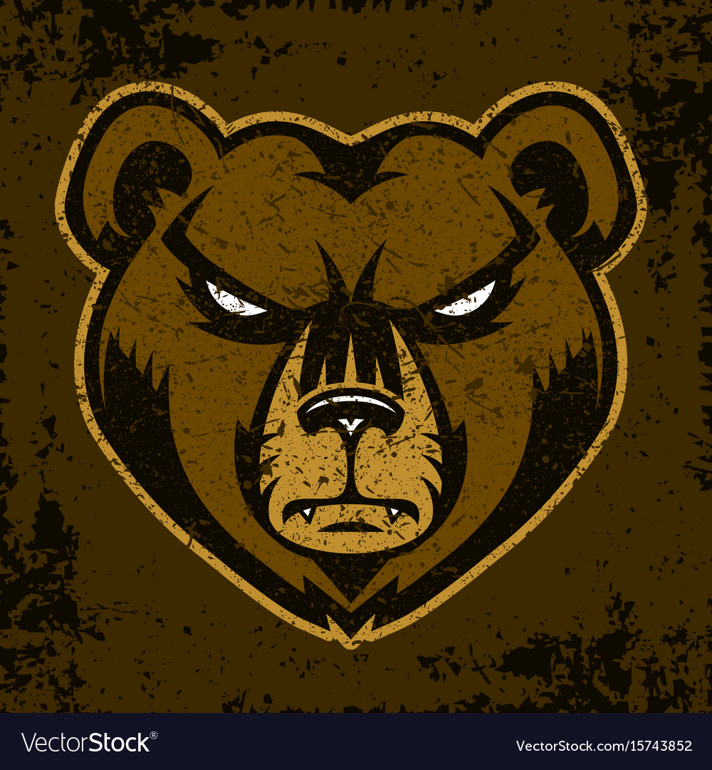 Bear face Royalty Free Vector Image - VectorStock