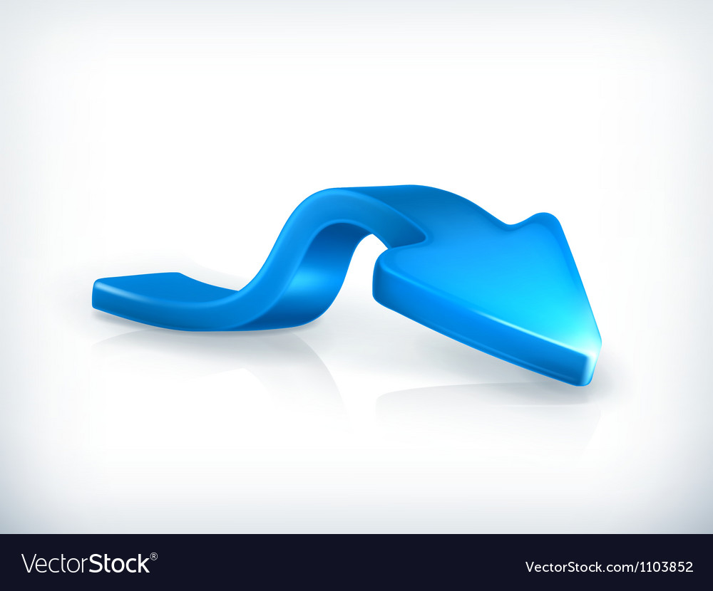 Blue arrow down Royalty Free Vector Image - VectorStock