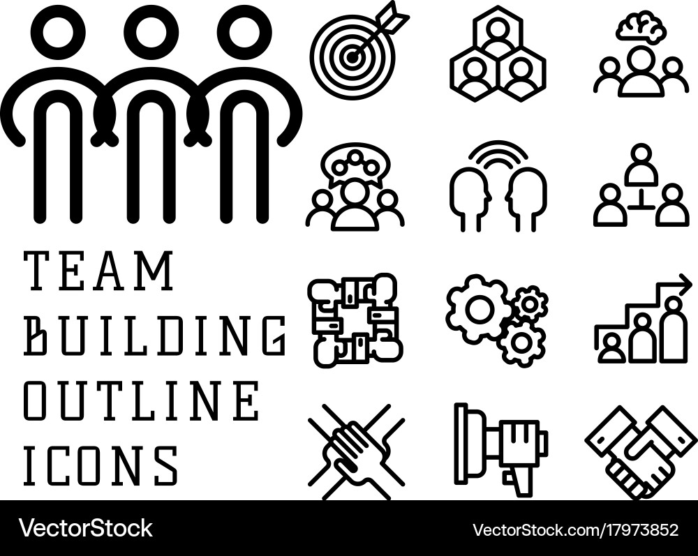 Business team building people Royalty Free Vector Image