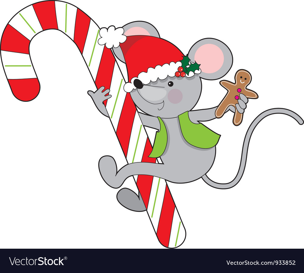 Candy Cane Mouse Royalty Free Vector Image - VectorStock
