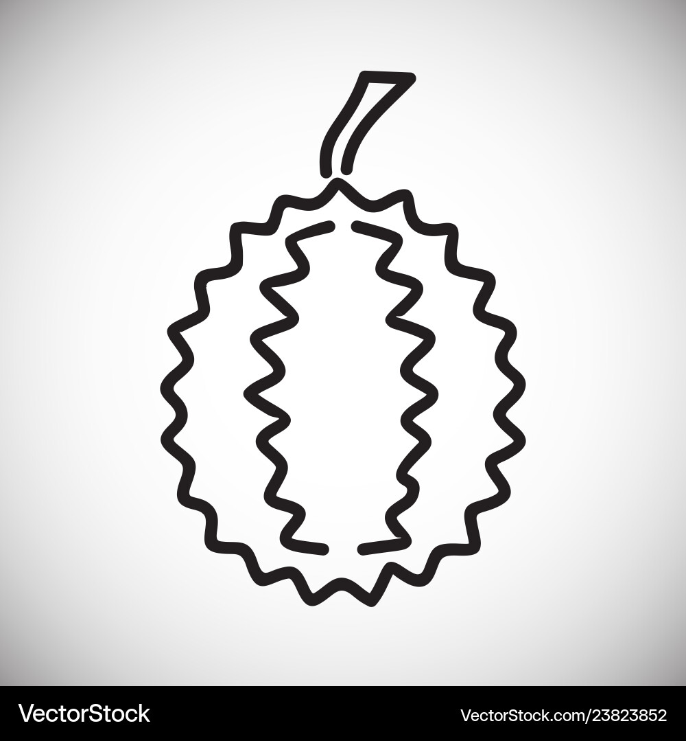 Durian icon on white background for graphic Vector Image