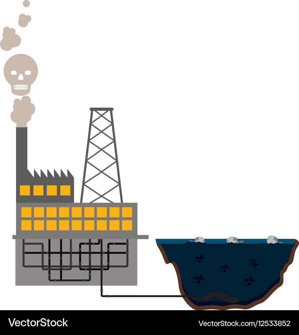Isolated factory and pollution design Royalty Free Vector