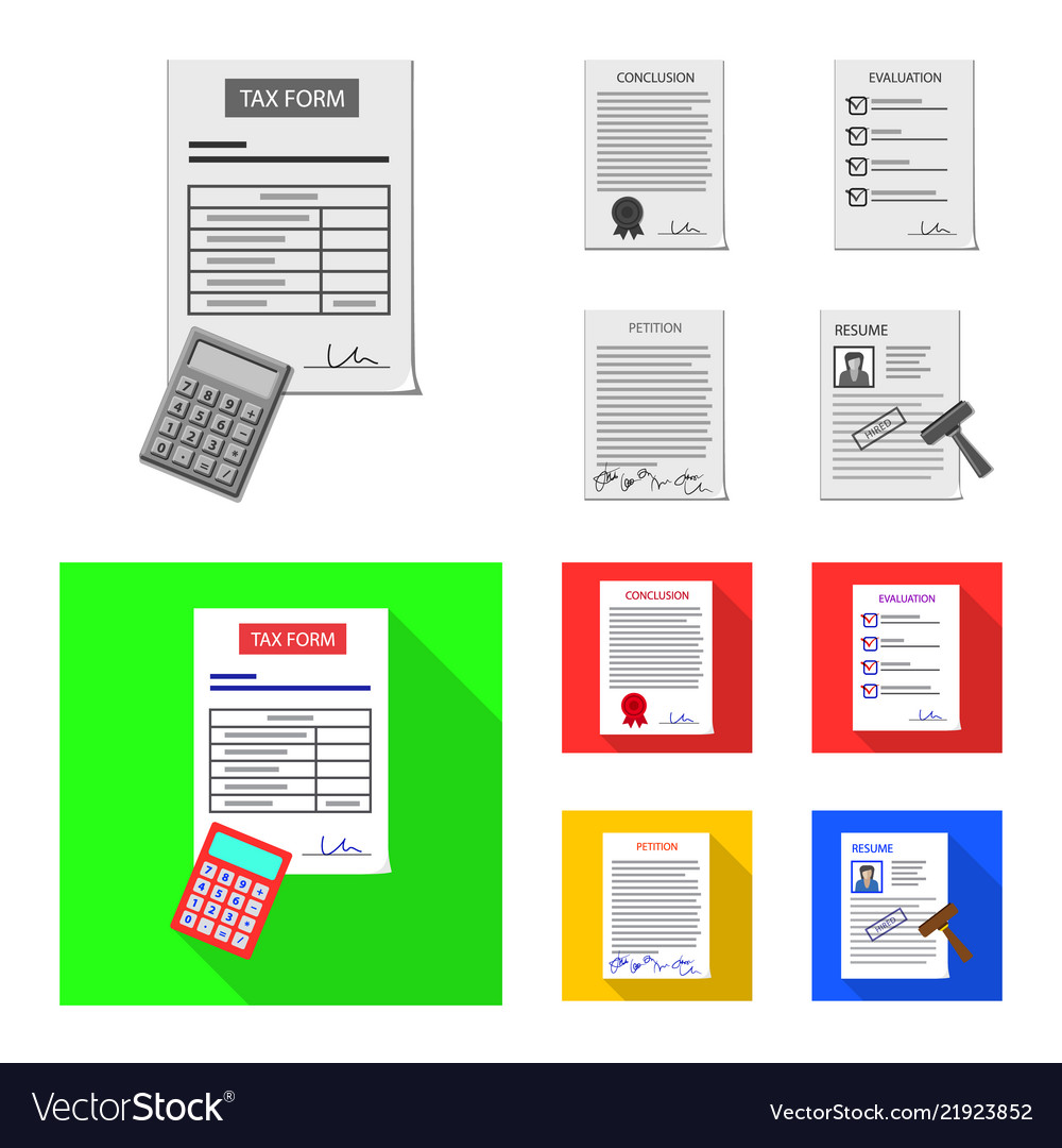 Isolated object of form and document logo Vector Image