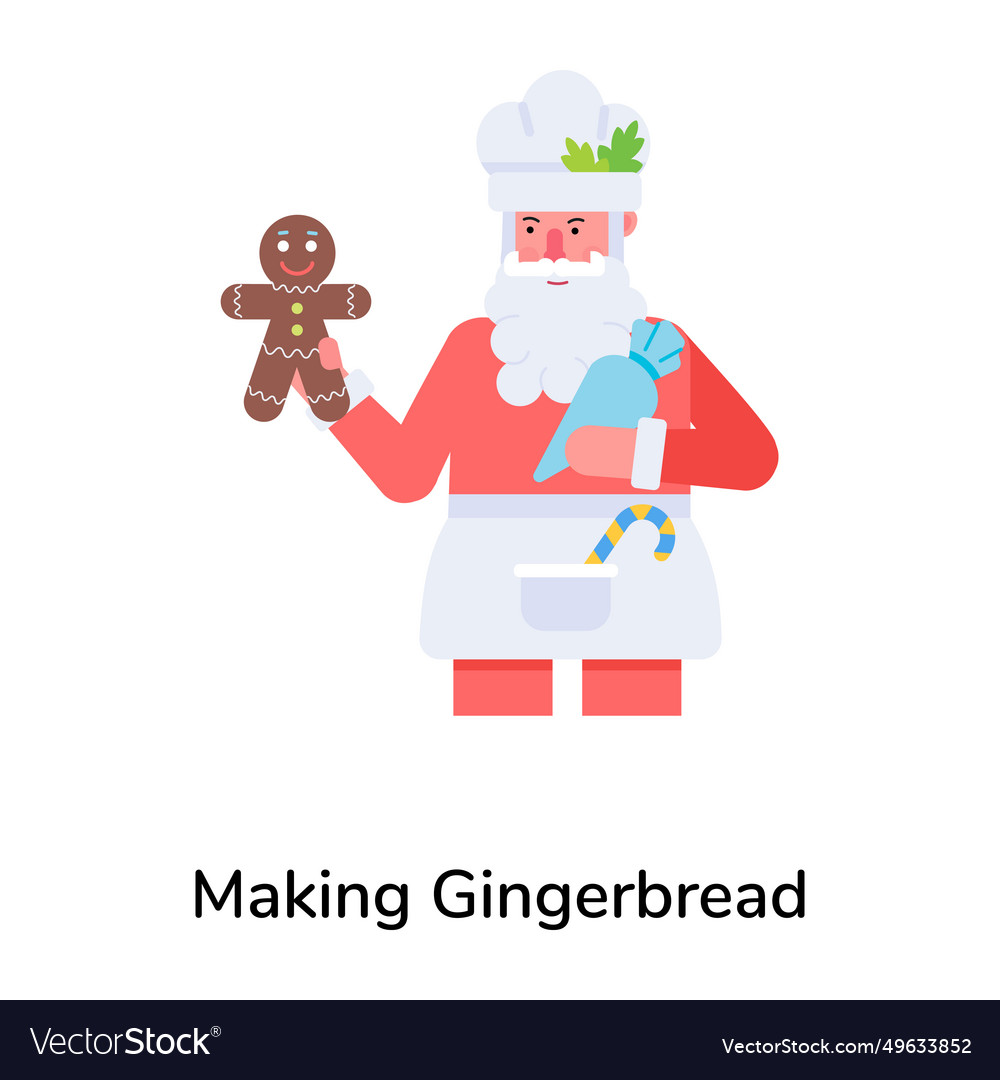 Making gingerbread Royalty Free Vector Image - VectorStock