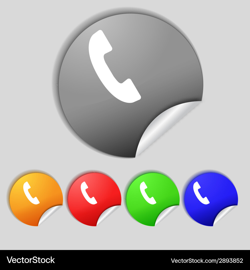Phone sign icon support symbol call center set Vector Image