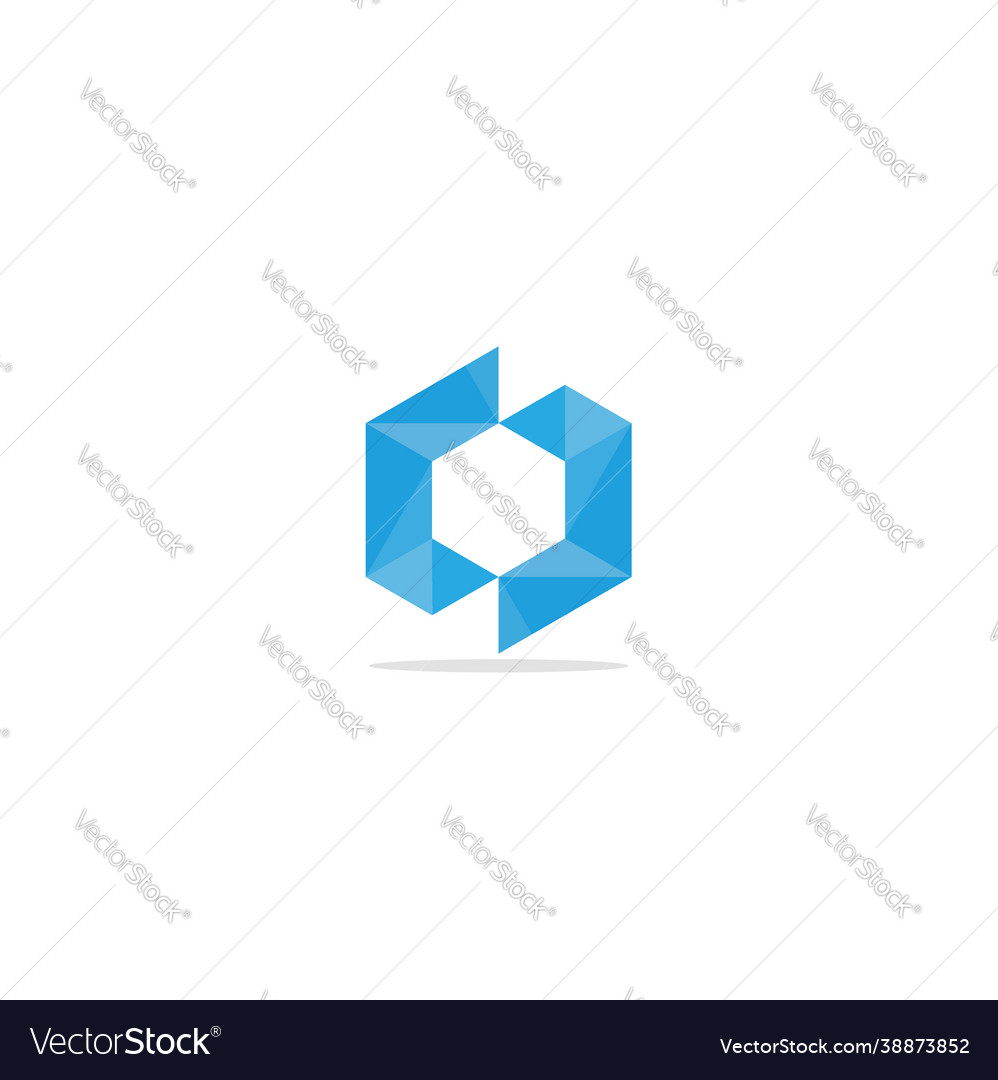 Polygon shape triangle geometry logo Royalty Free Vector