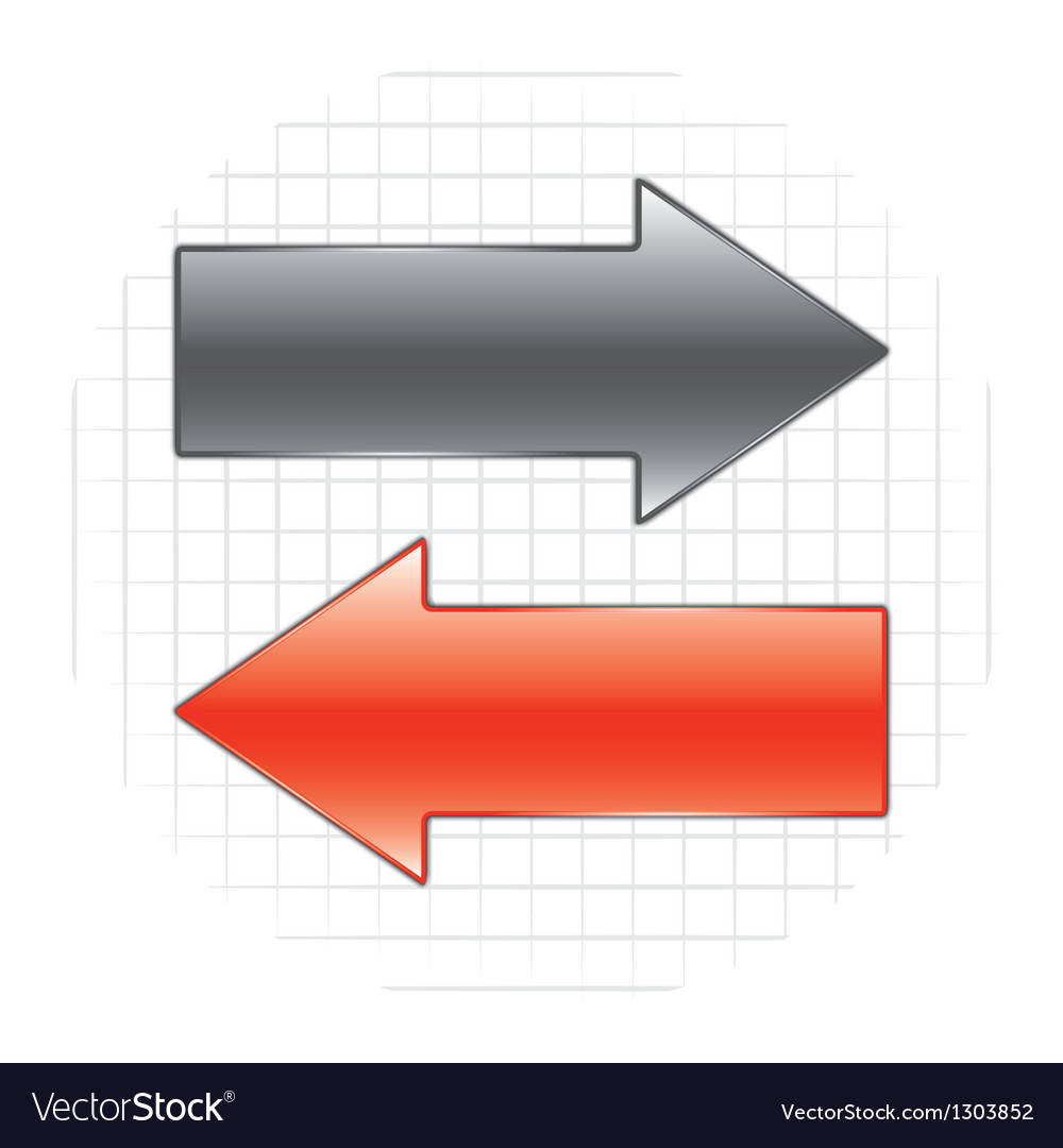 Two arrows Royalty Free Vector Image - VectorStock