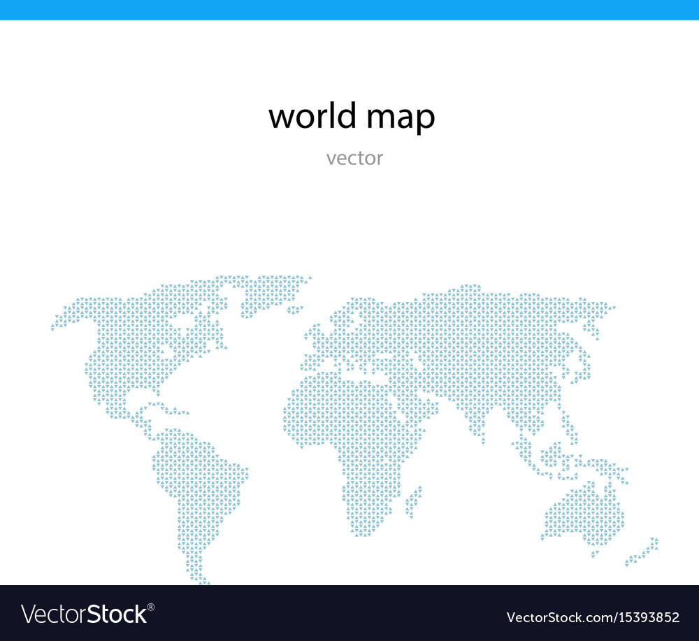 World map triangles Royalty Free Vector Image - VectorStock