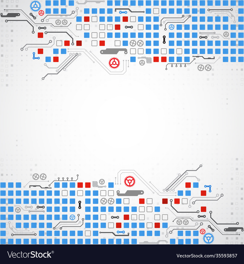 Abstract technology circuit board communication Vector Image
