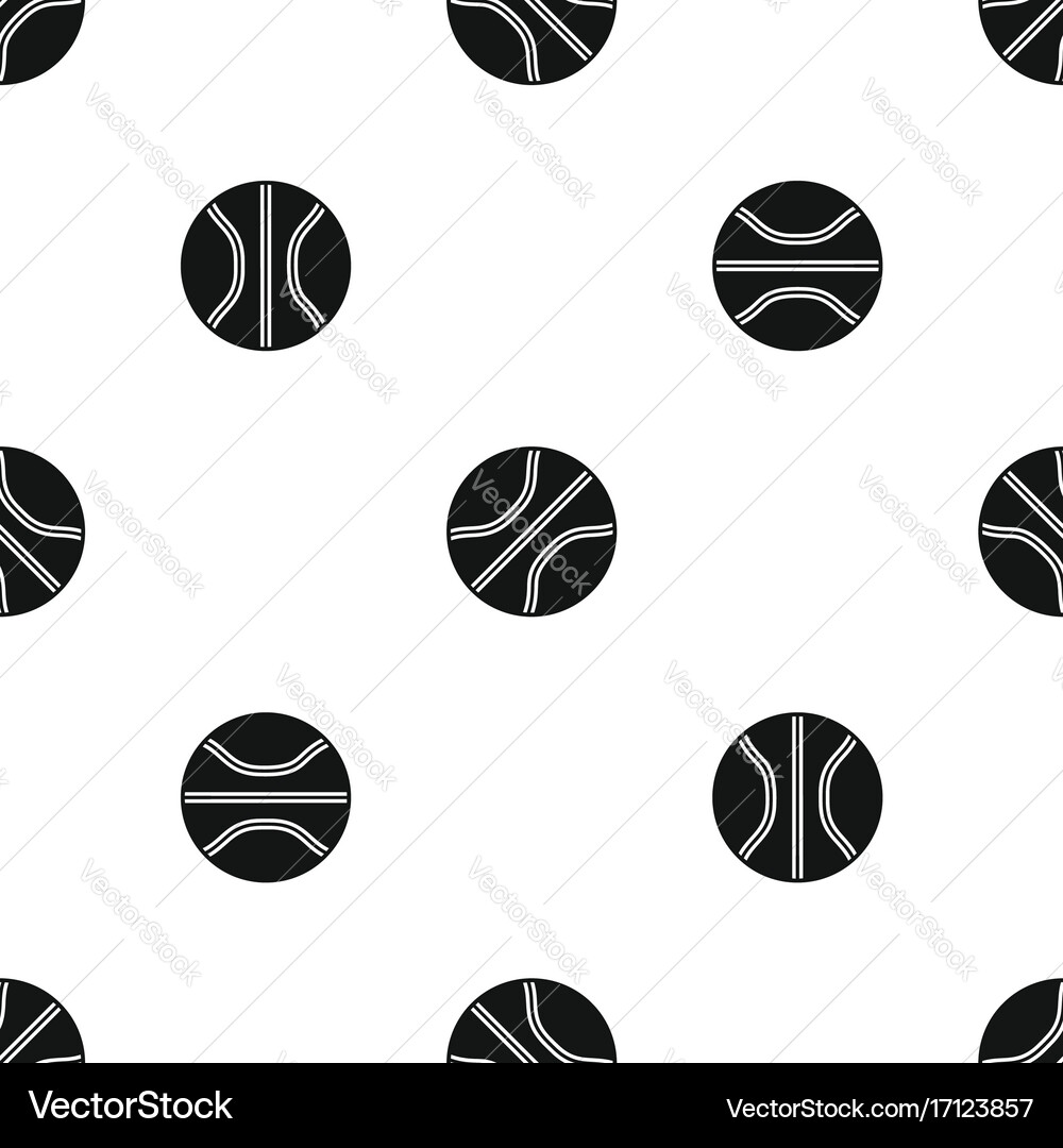 Basketball ball pattern seamless black Royalty Free Vector