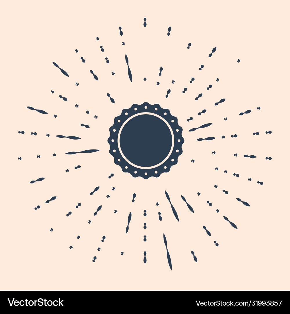 Black quality emblem icon isolated on beige Vector Image