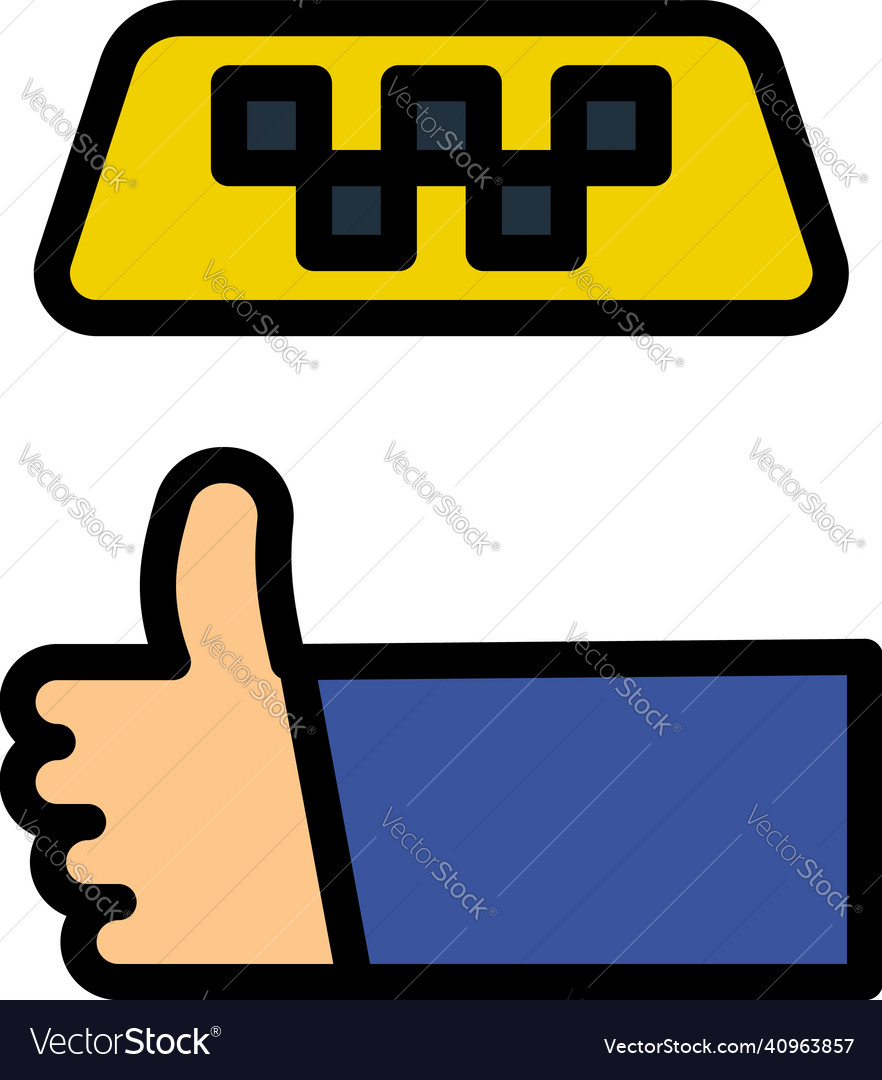 Catching taxi icon Royalty Free Vector Image - VectorStock Catching taxi icon Royalty Free Vector Image - VectorStock