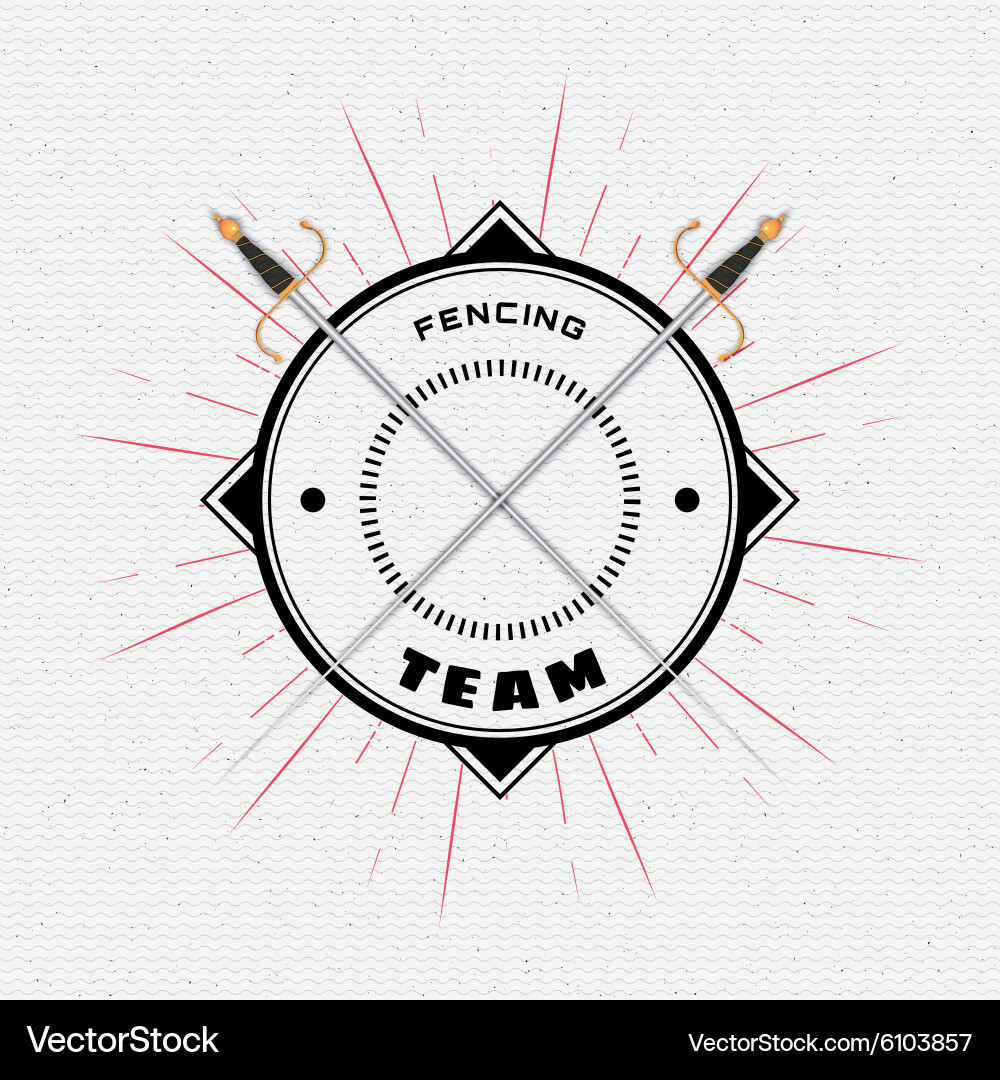 Fencing badges logos and labels for any use Vector Image