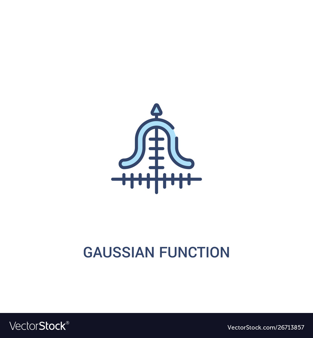 Gaussian function concept 2 colored icon simple Vector Image