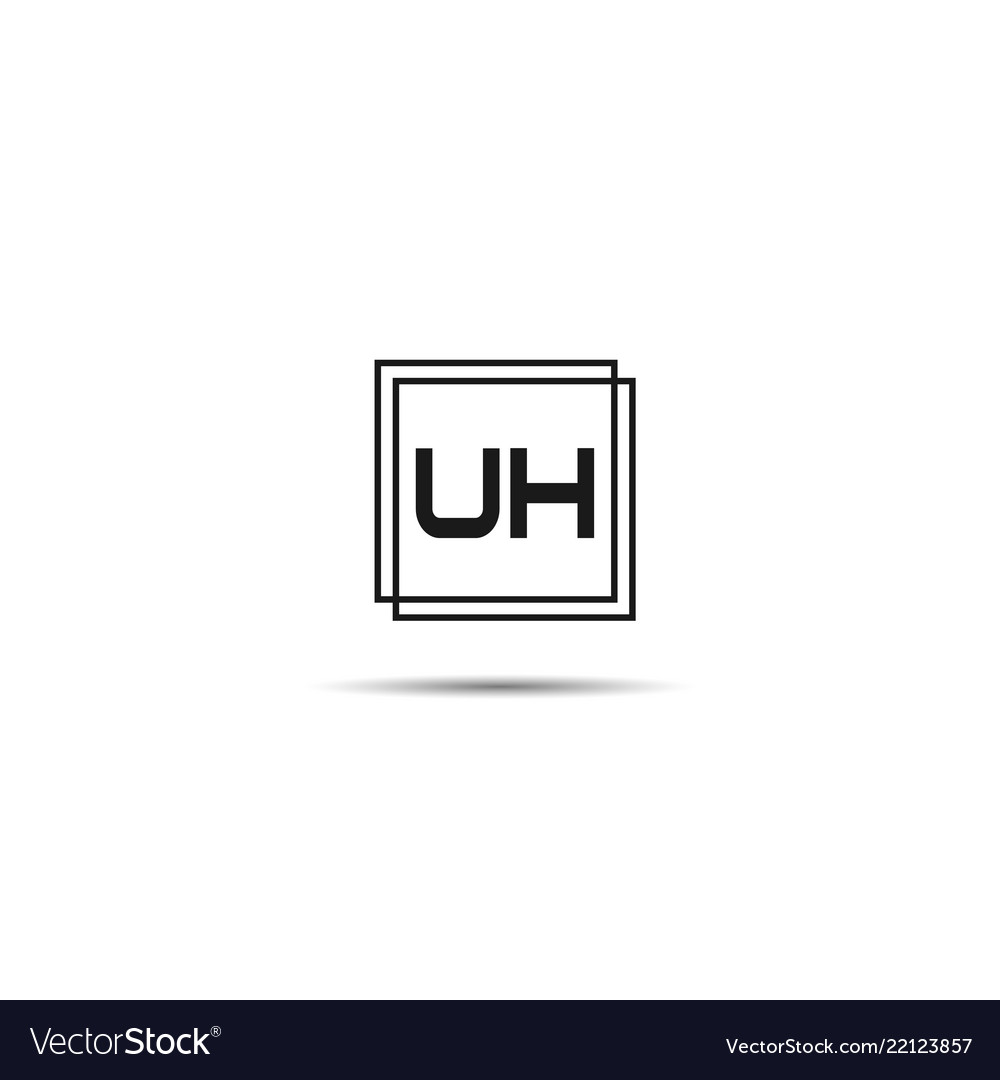 Initial letter uh logo template design Royalty Free Vector
