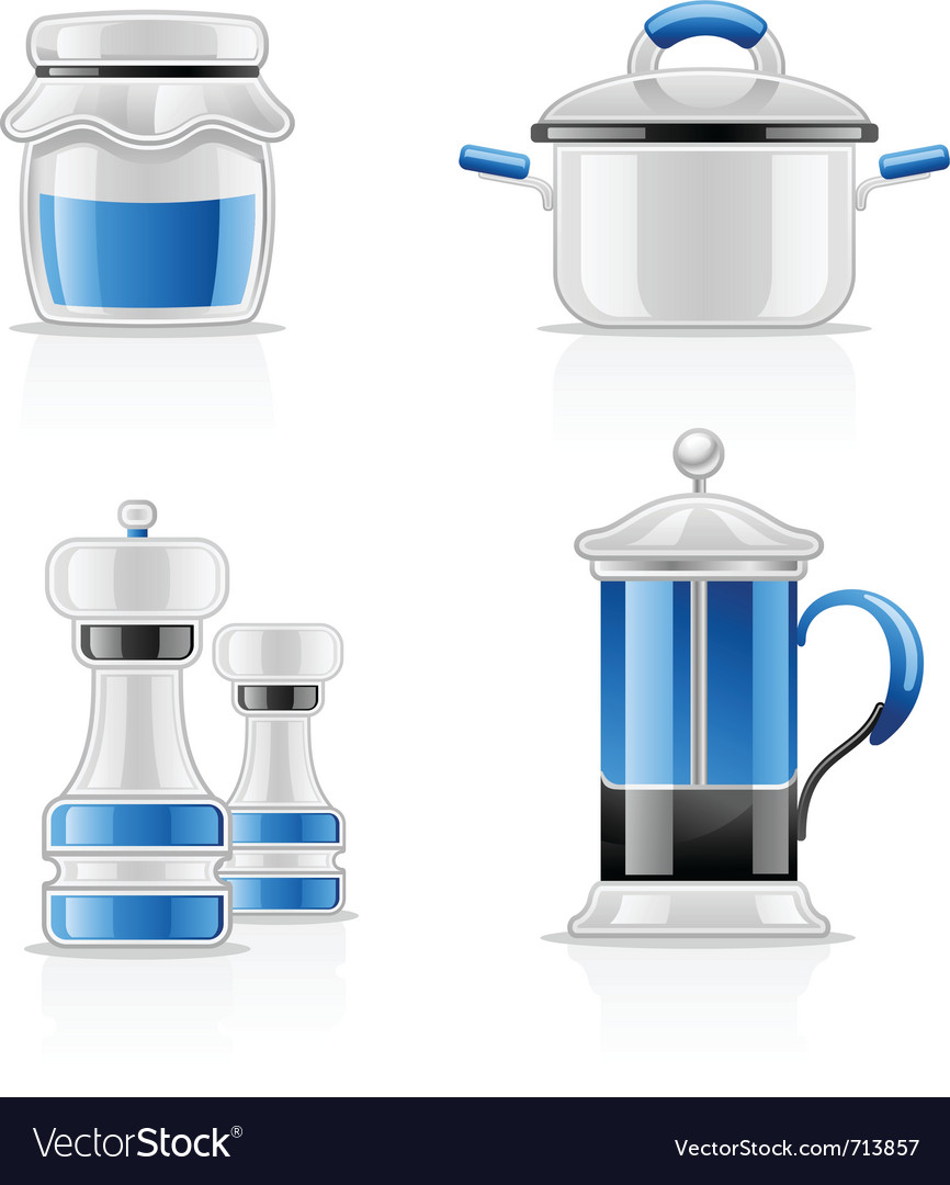 Kitchen items Royalty Free Vector Image - VectorStock