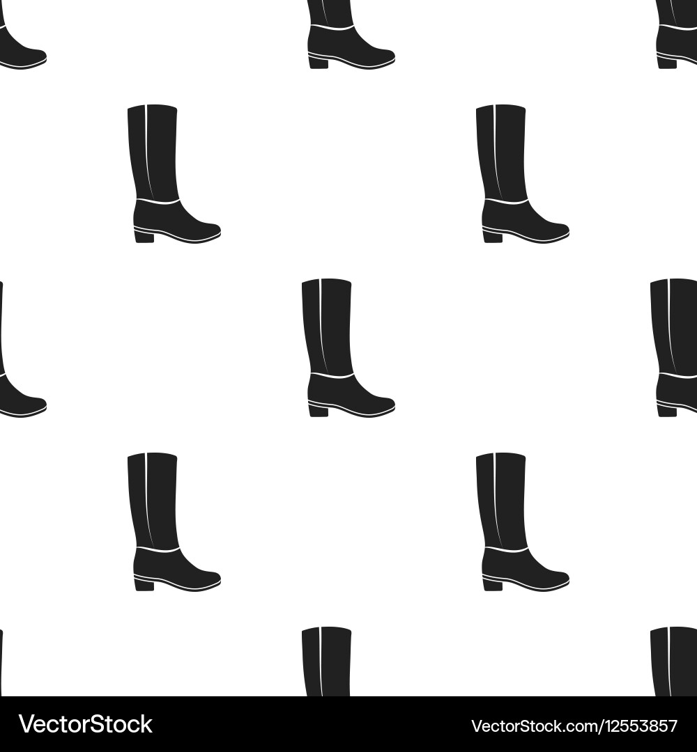 Knee high boots icon in black style isolated Vector Image