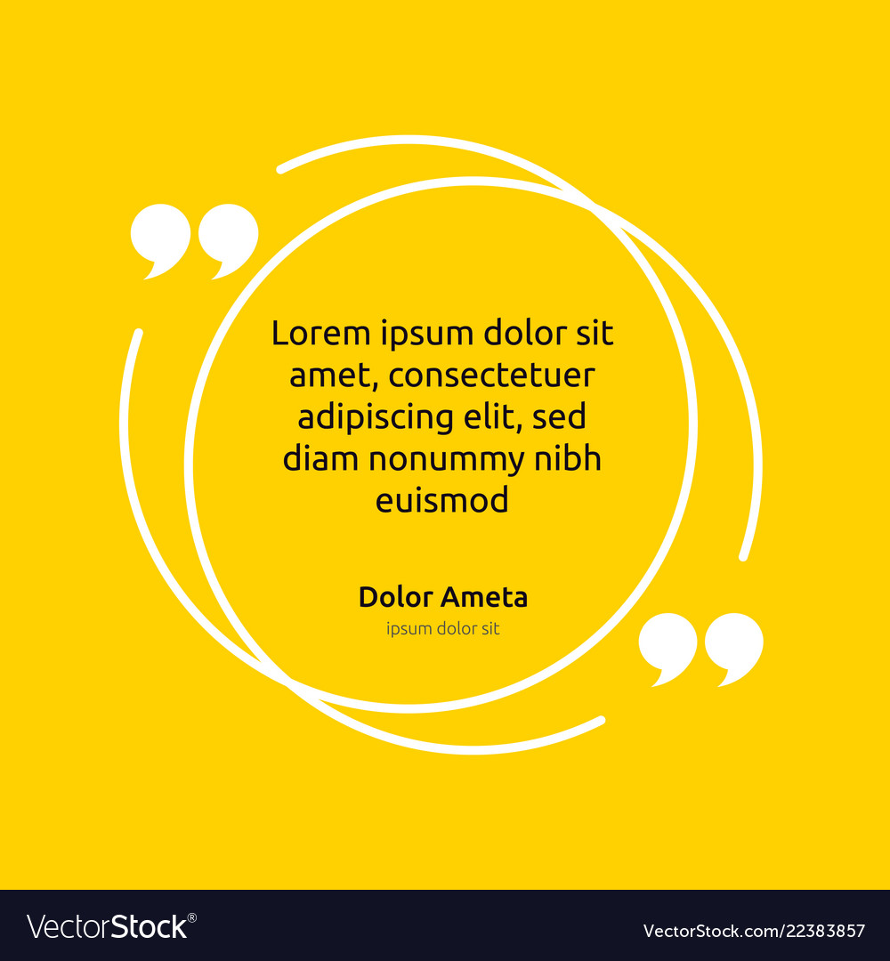 Remark quote text box poster template concept Vector Image