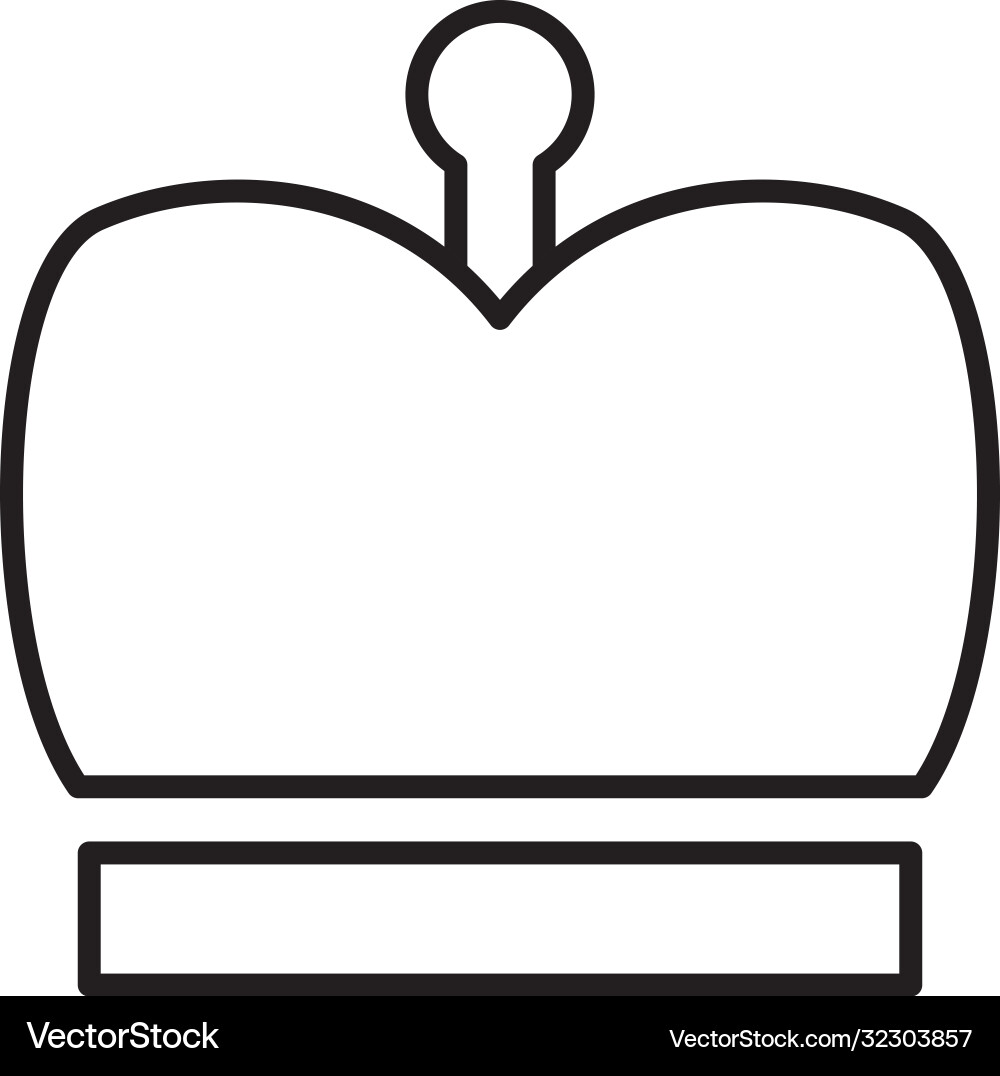Royal crown prince line style icon Royalty Free Vector Image