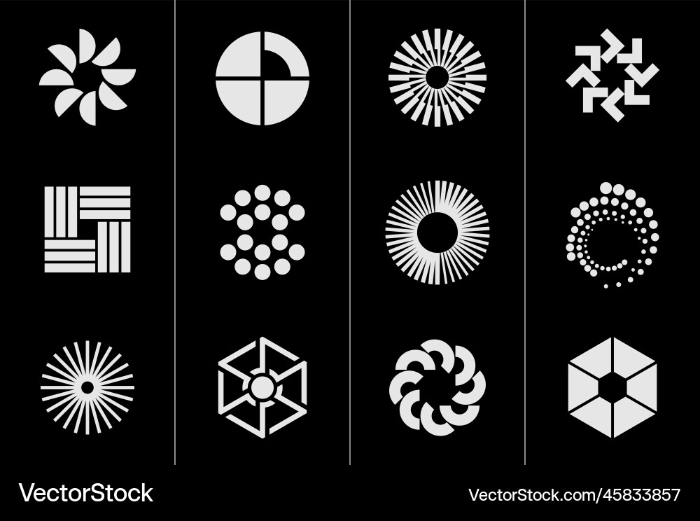 Set of o logo design template Royalty Free Vector Image