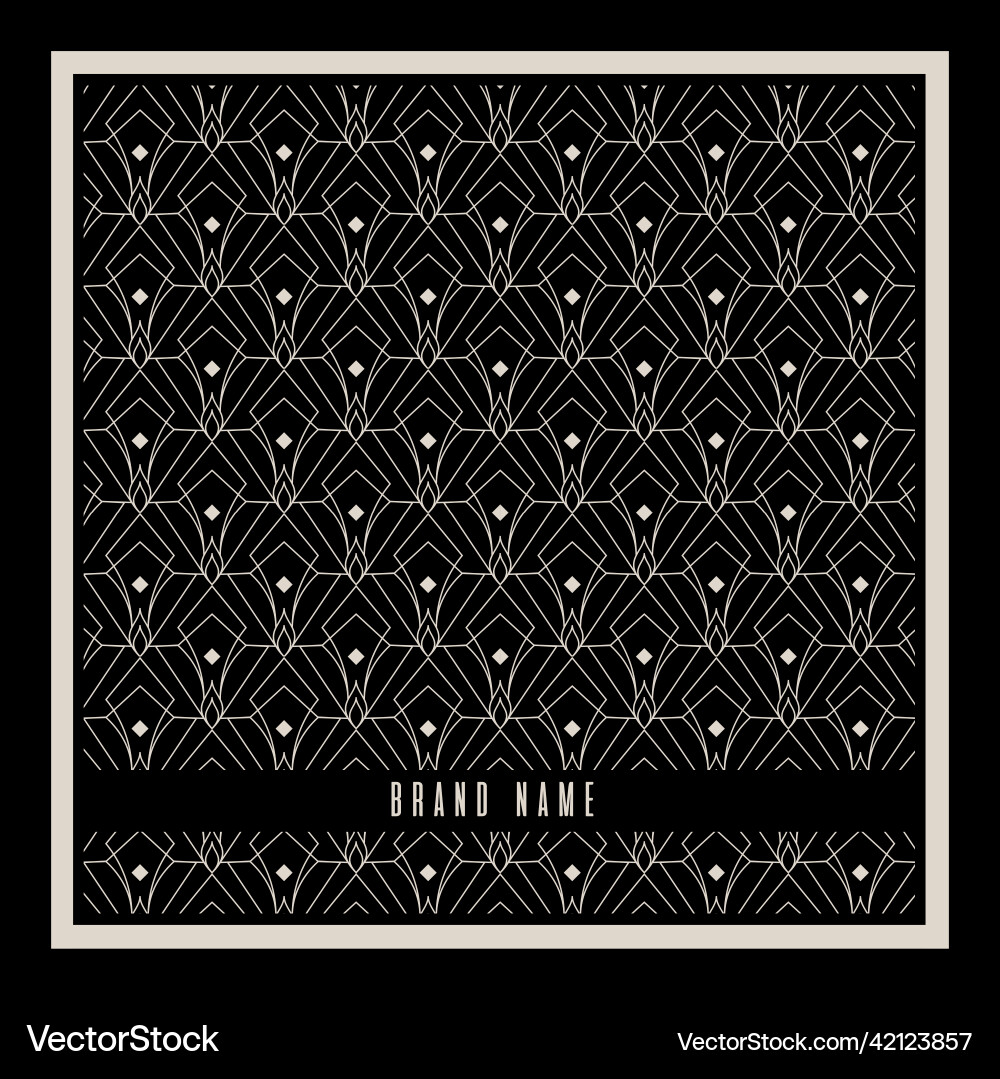 Silk luxury ornamental scarf Royalty Free Vector Image
