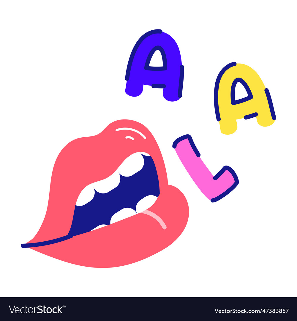 Speaking mouth Royalty Free Vector Image - VectorStock