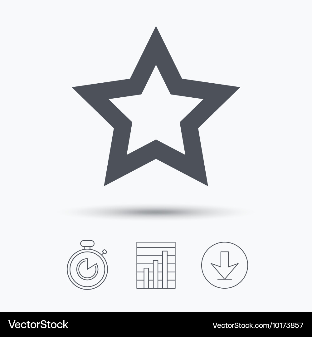 Star icon favorite or best sign Royalty Free Vector Image