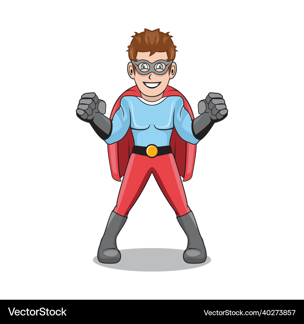 Super hero character cartoon design Royalty Free Vector