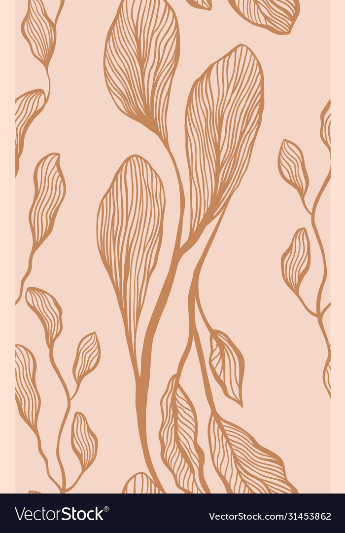 Abstract botanical seamless pattern in light Vector Image