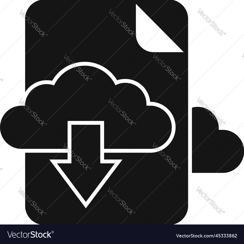 Backup file icon simple data cloud Royalty Free Vector Image