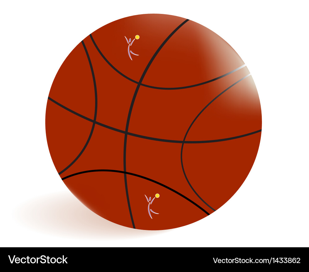Basket-ball ball Royalty Free Vector Image - VectorStock